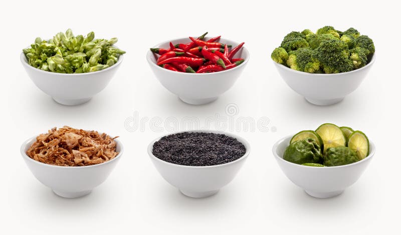 Composite with Many Different Varieties of Ingredients Stock Photo ...