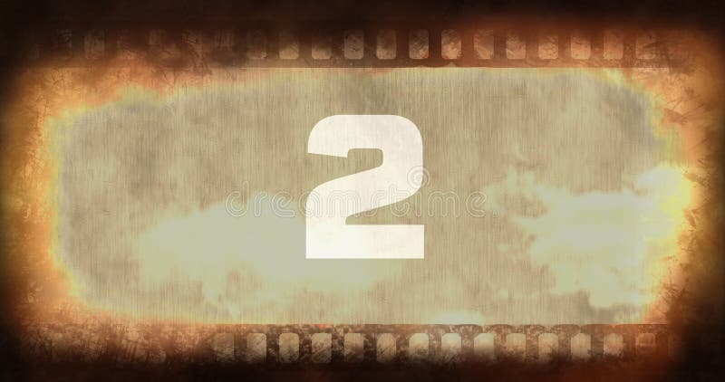 Composite of Number 2 Text Over Old Rusty Negative Camera Film with ...