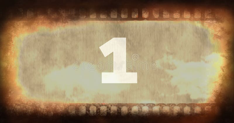 Composite of Number 1 Text Over Old Rusty Negative Camera Film with ...