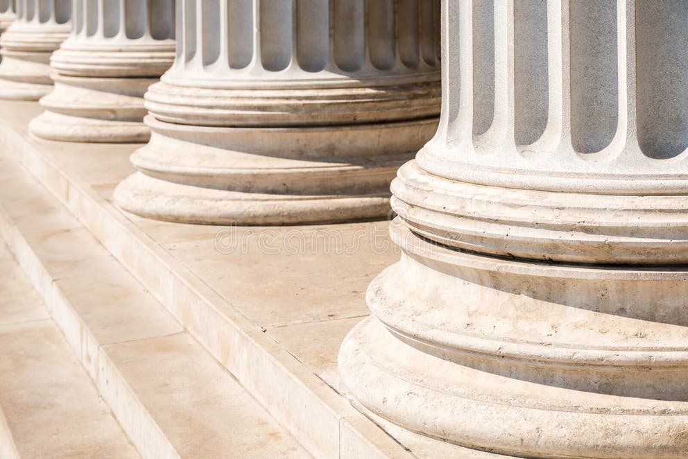 Composite Order of Greek Style Columns Stock Photo - Image of ...