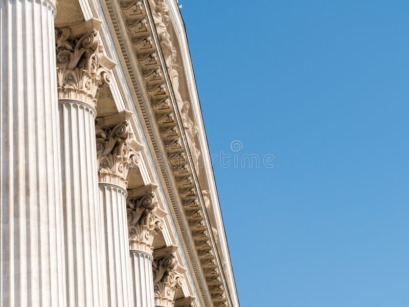 Composite Order of Greek Style Columns Stock Photo - Image of pillar ...