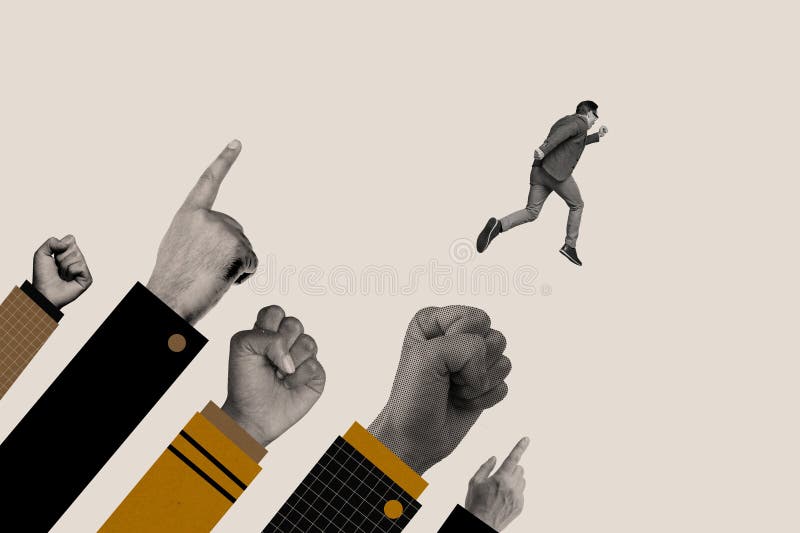 Composite Photo Collage of Angry Crowd Point Fist Strike Protest ... Composite Photo Collage of Angry Crowd Point Fist Strike Protest ...