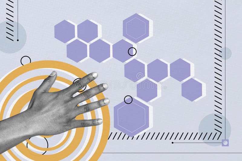Composite Photo Collage of Hands Graph Microbiology Chemistry ...