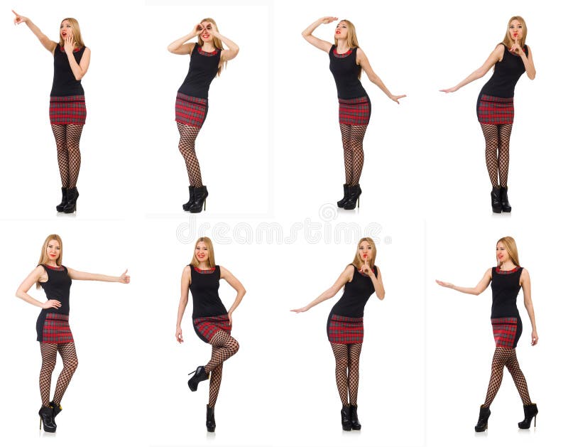 The Composite Photo of Woman in Various Poses Stock Image - Image of ...