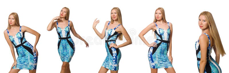 The Composite Photo of Woman in Various Poses Stock Photo - Image of ...