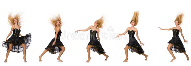 The Composite Photo of Woman in Various Poses Stock Image - Image of ...