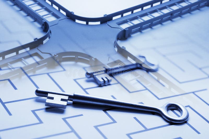 Railway Tracks and Key stock photo. Image of security - 128857692