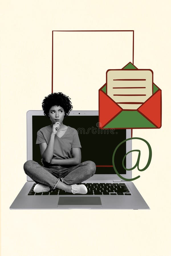 Composite Sketch Image Design Trend Artwork Collage of Text Message ...