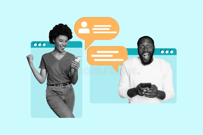 Composite Sketch Image Design Trend Artwork Collage of Young Man Lady ...