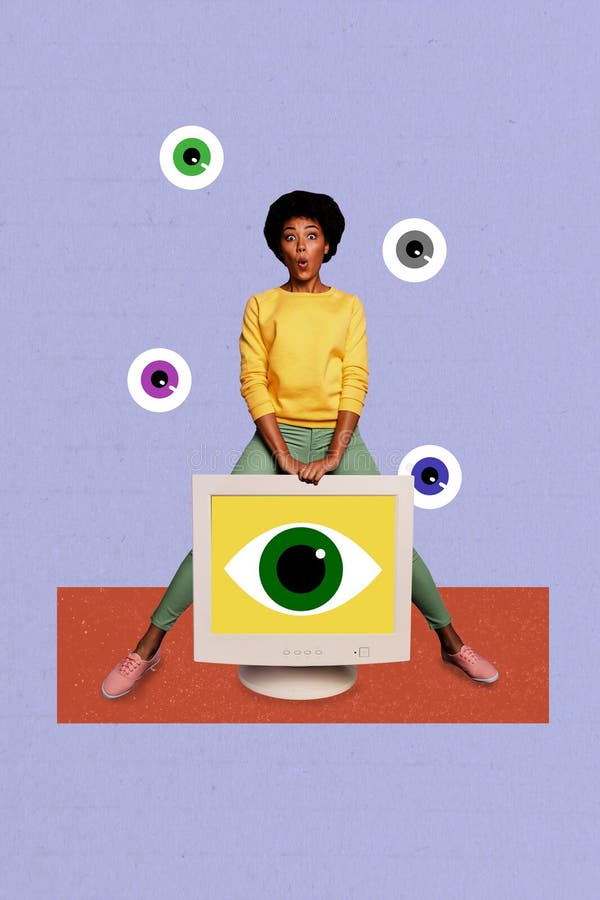 Composite Sketch Image Trend Artwork Collage of Eye Control Vision ...