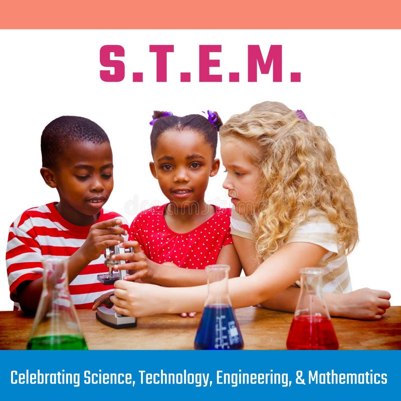 Composite of Stem Text with Multiracial Children Sitting with ...