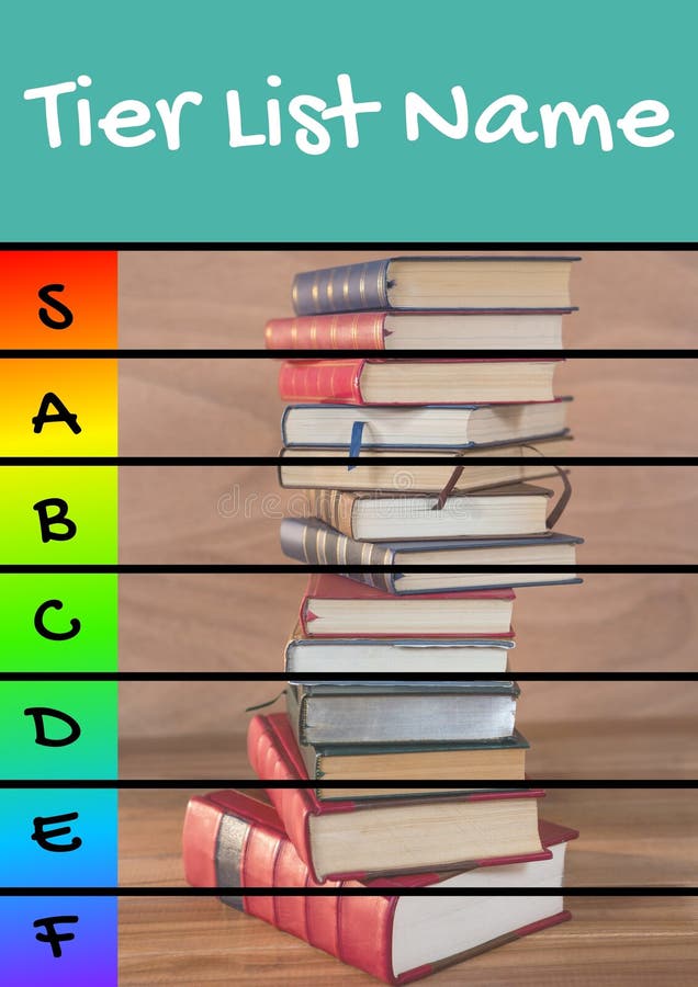 Composite of Tier List Text Over Stack of Books Stock Image - Image of ...