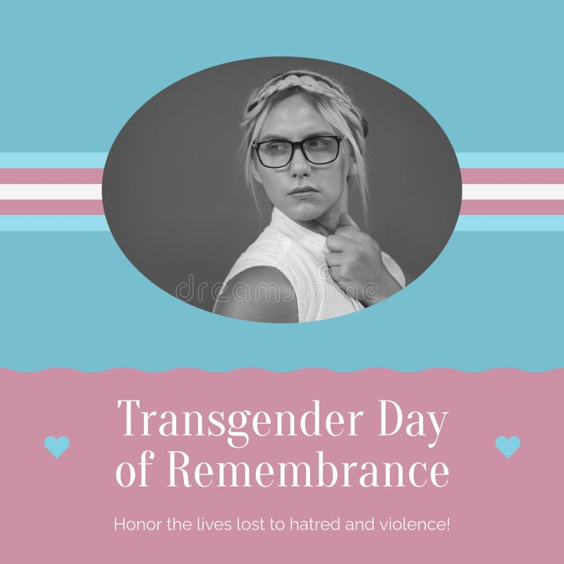 Composite of Transgender Day of Remembrance Text Over Caucasian ...