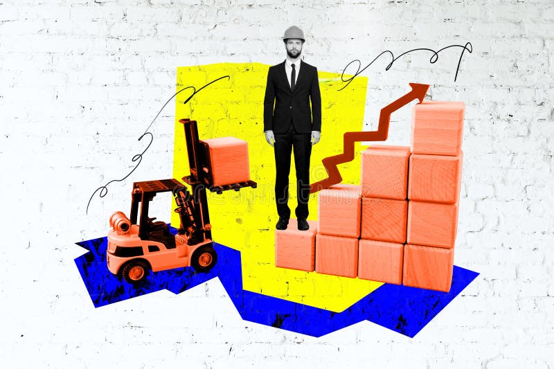 Composite Trend Artwork 3D Sketch Image Collage of Build Business ...