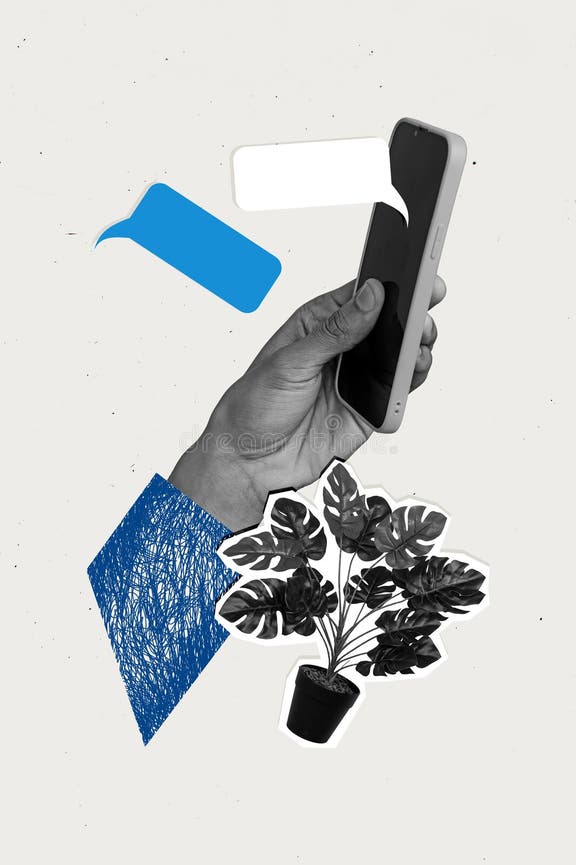 Composite Trend Artwork Sketch Collage of Speech Bubble Textbox Mind ...