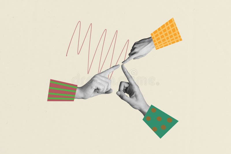 Composite Trend Artwork Sketch Image Collage of Group Three Different ...