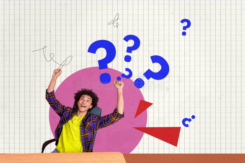 Composite Trend Artwork Sketch Image Collage of Young Guy Student Sit ...