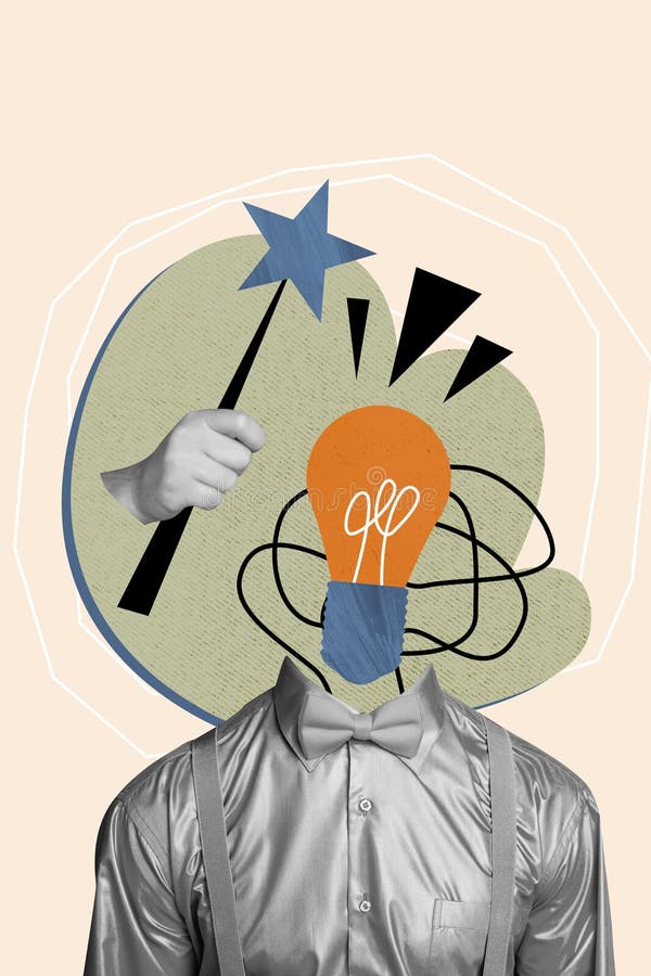 Composite Trend Artwork Sketch Image 3D Photo Collage of Headless Young ...