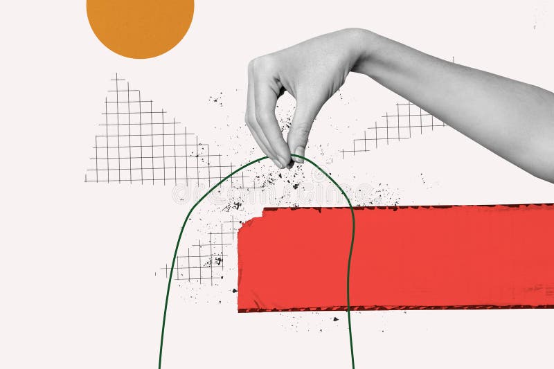 Composite Trend Artwork Sketch Image Photo Collage of Copyspace Element ...