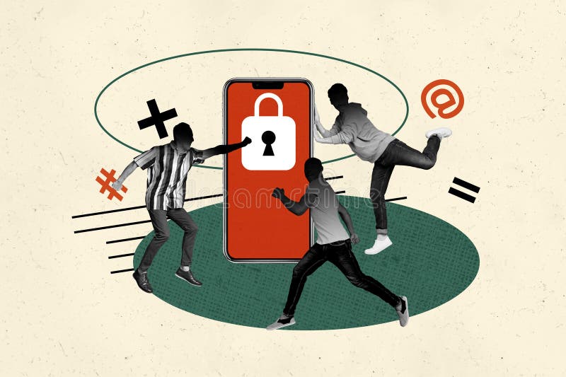 Composite Trend Artwork Sketch Image Photo Collage of Hacking Data ...