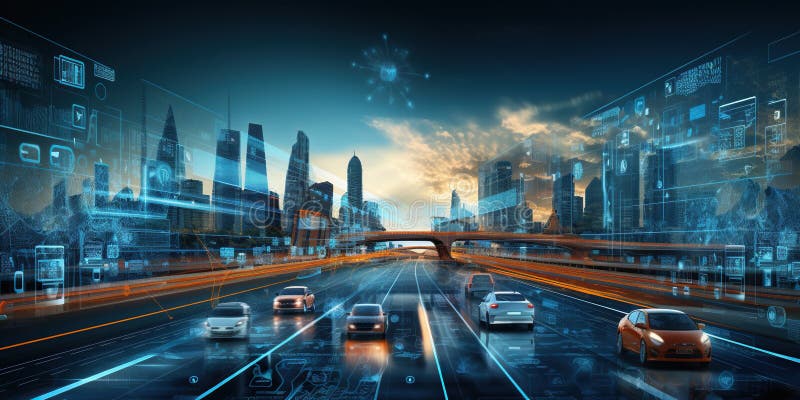 Composite Visual with a Drone S Perspective Showcasing Modern Highways ...