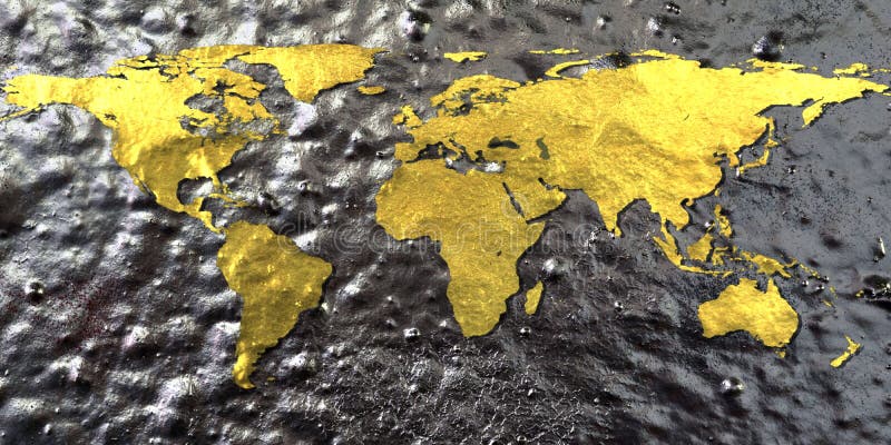 Composite of World Map with Colorful Effects Stock Photo - Image of ...