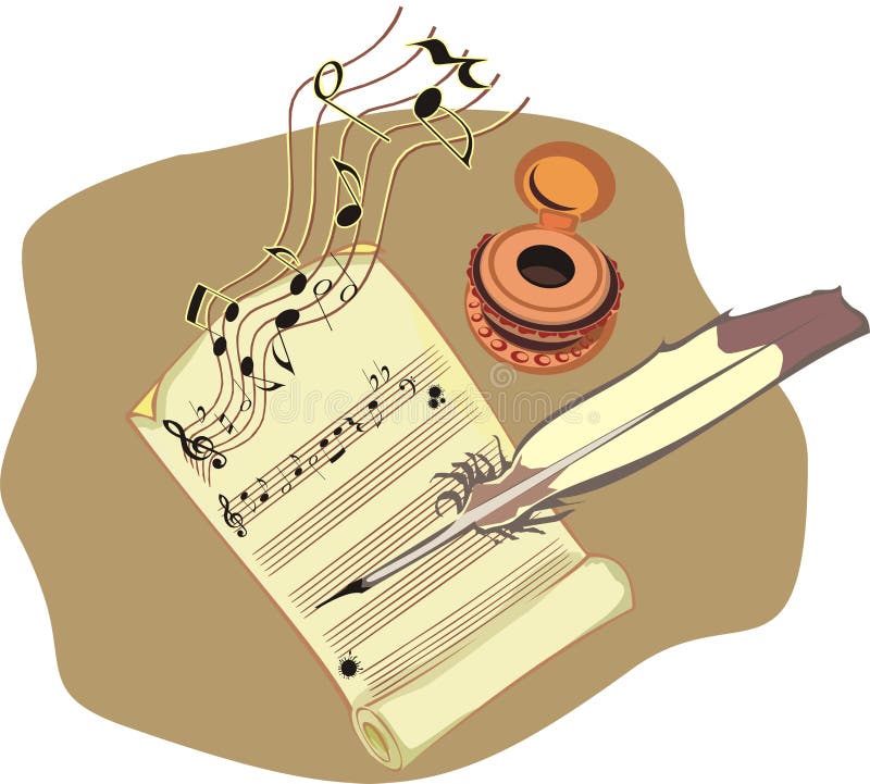 Composition stock vector. Illustration of musician, treble - 14785248