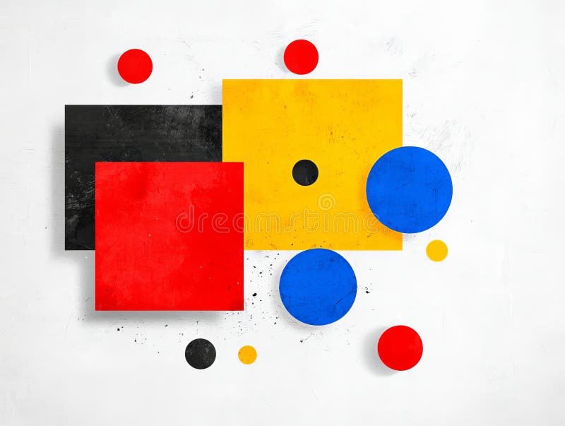 A Composition of Abstract Art with Colorful Shapes and Textured ...
