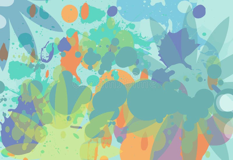 Composition with Abstract Colors Water Color Stock Illustration ...