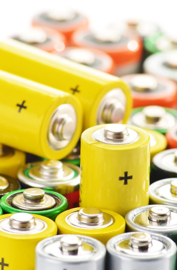 Composition with Alkaline Batteries Stock Image - Image of accu ...