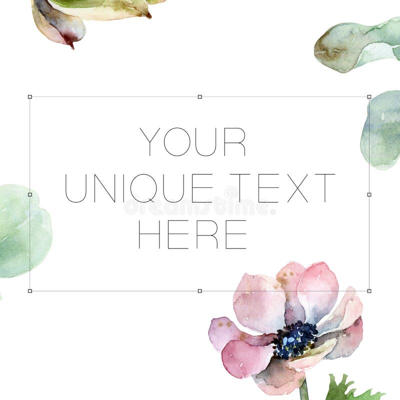 Composition with anemones stock illustration. Illustration of floral ...