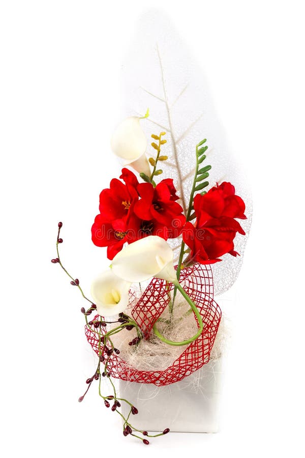 Composition with Artificial Flowers Stock Photo - Image of easter ...