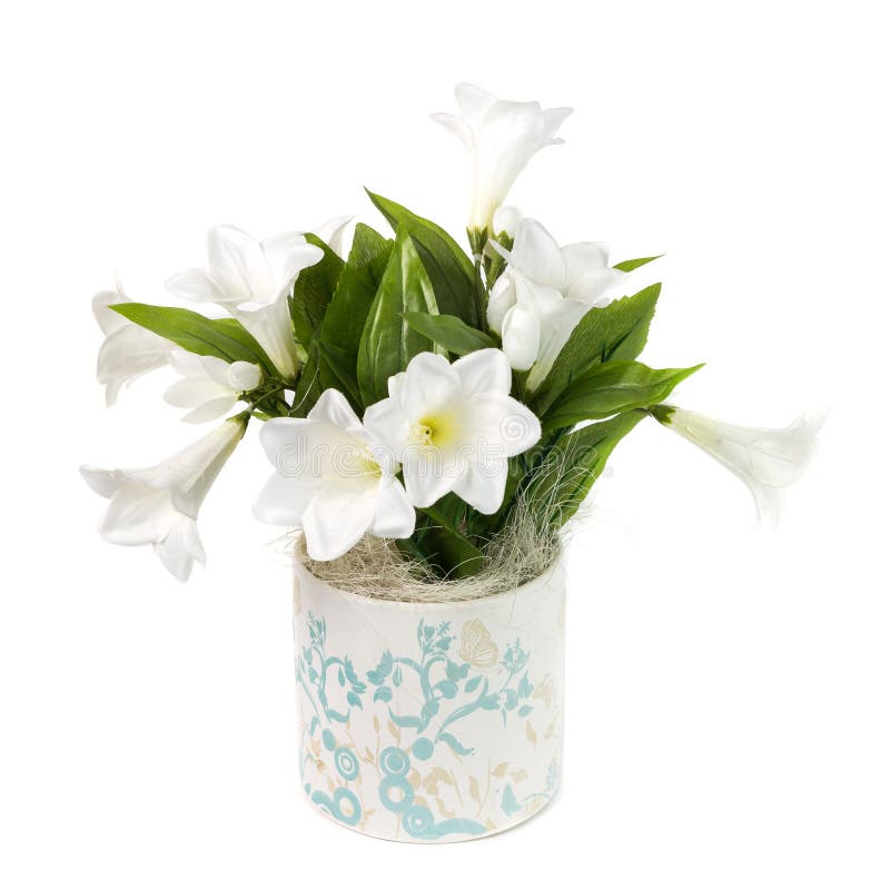 Composition with Artificial Flowers Stock Photo - Image of fake, grass ...