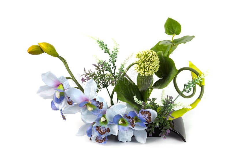 Composition with Artificial Flowers Stock Image - Image of installation ...