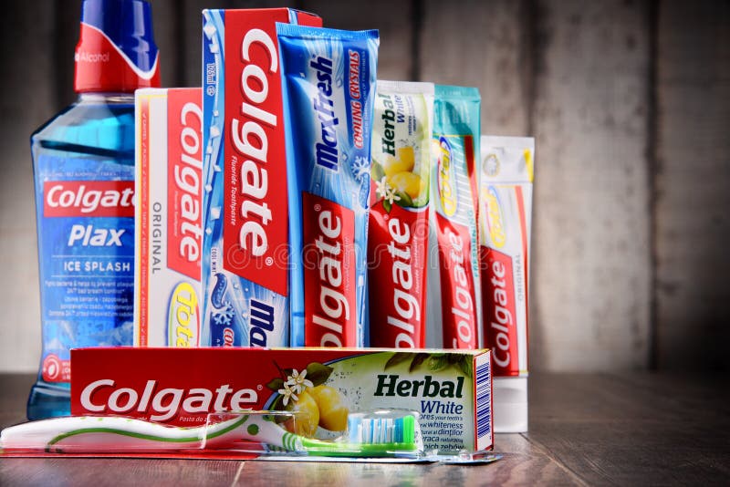 Composition Avec Des Produits De Colgate Photo éditorial - Image du ...