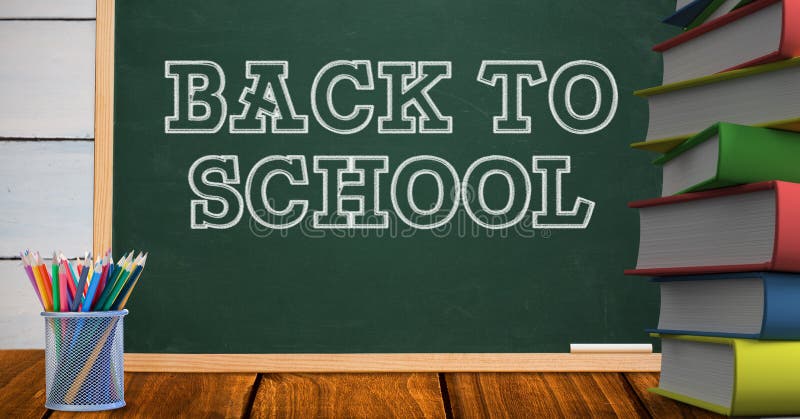 Composition of Back To School Text and School Items Stock Illustration ...