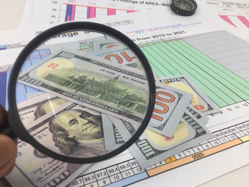 The Composition of Banknotes, Magnifying Glasses, Compasses and Also ...