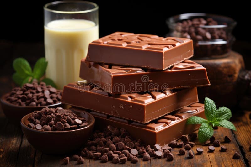 Composition of Bars and Pieces of Different Milk and Dark Chocolate ...