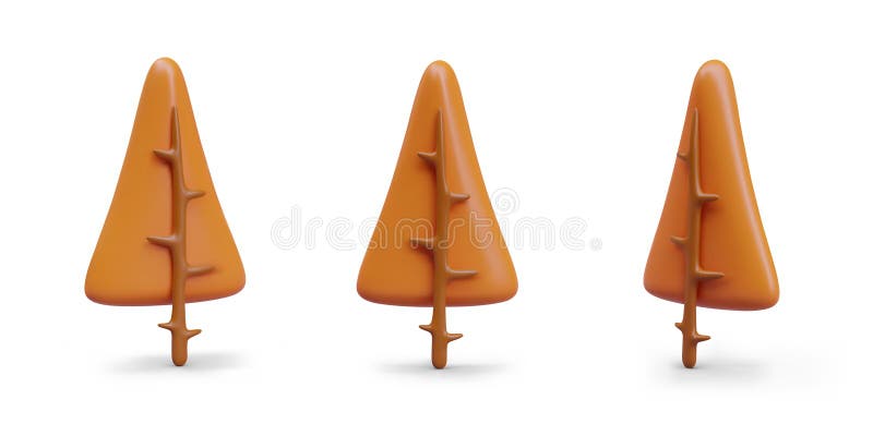 Composition with Beautiful Trees with Leaves in Triangular Form Stock ...