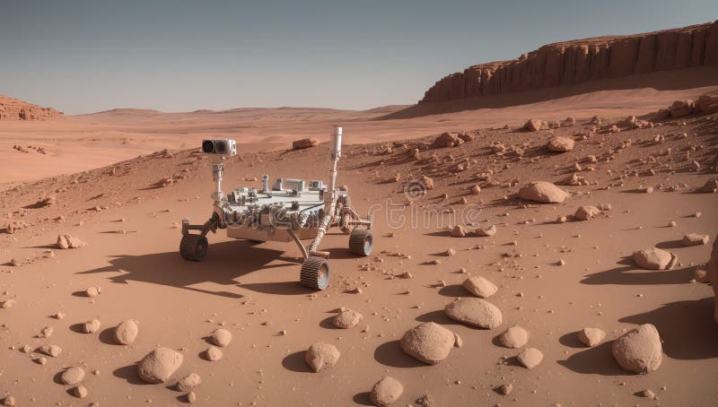 A Composition of a Beautifully Composed Image of a Mars Rover in the ...