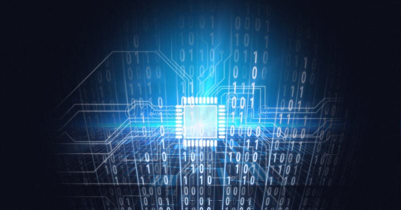 Binary processor stock illustration. Illustration of abstract - 20159637