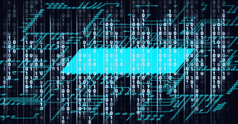 Binary processor stock illustration. Illustration of abstract - 20159637