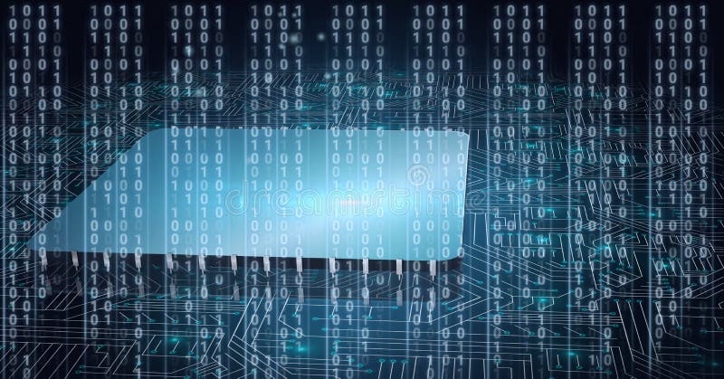 Binary processor stock illustration. Illustration of abstract - 20159637