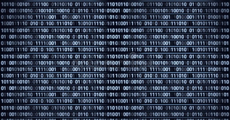 Composition of Binary Coding Processing on Black Background Stock Illustration - Illustration of ...