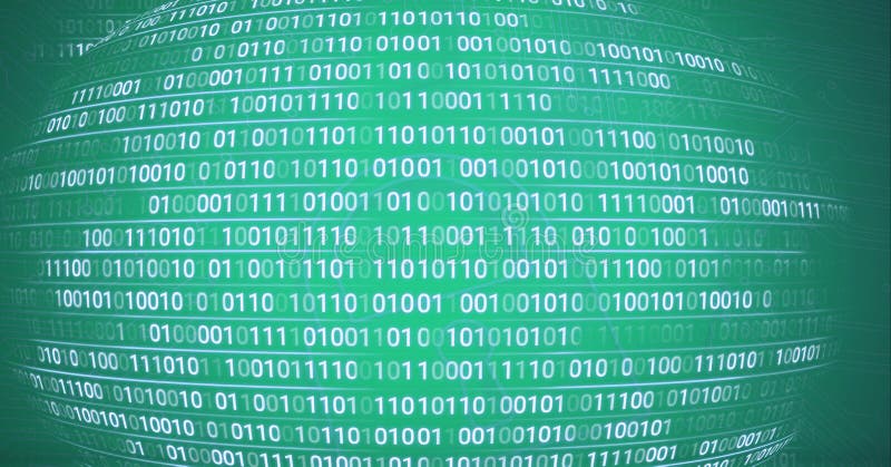 Composition Of Binary Coding Processing Ove Computer Circuit Board