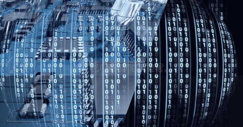 Composition Of Binary Coding Processing Over Computer Circuit Board 9100