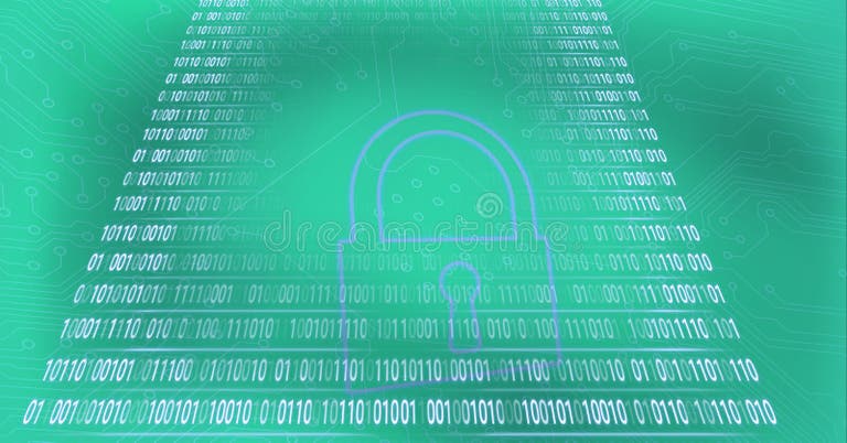 Composition of Binary Coding Processing Over Online Padlock and Computer Circuit Board Stock ...