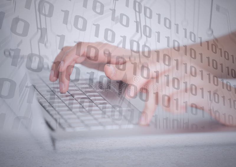 Composition Of Binary Coding Processing Over Person Typing On Computer 5246