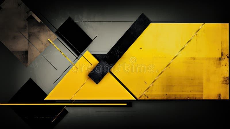 Composition Black and Yellow Template Stock Illustration - Illustration ...