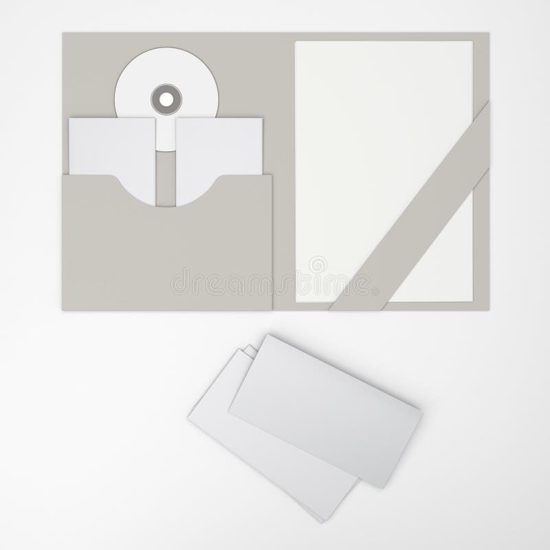 Composition of Blank Folders. Welcomepack Stock Illustration ...
